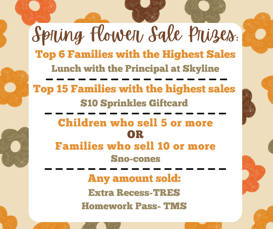 Spring Flower Sale Prizes