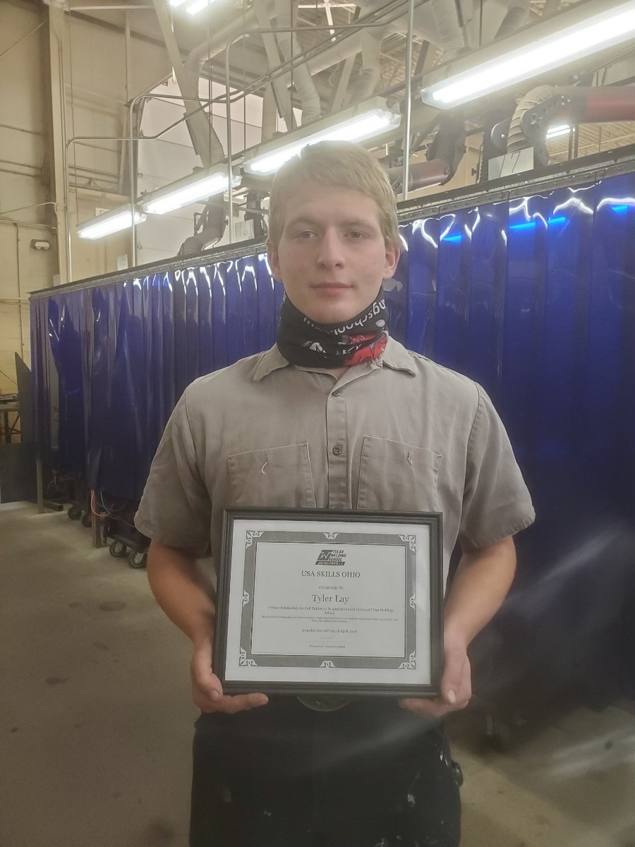 Tyler Lay among top welding students in US
