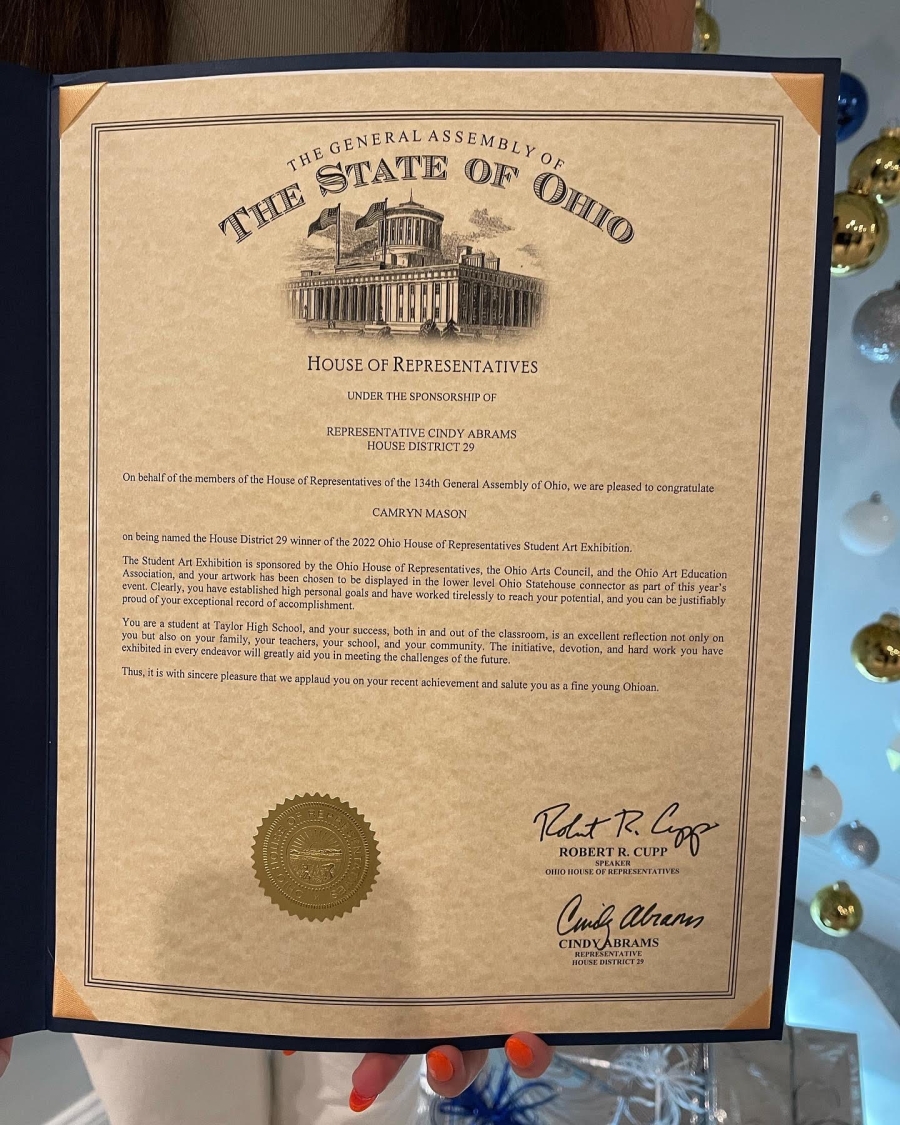 THS Student Receives Letter from Cindy Abrams